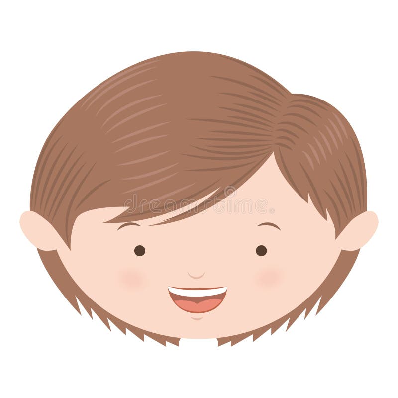 Avatar Front Face Brown Light Hair Boy Stock Illustration ...