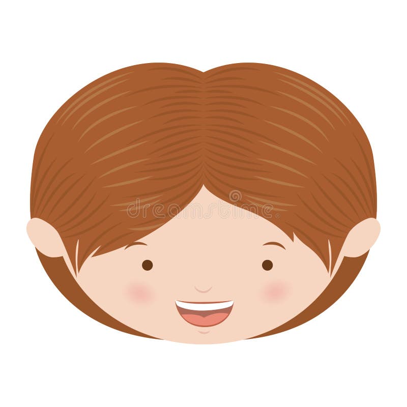 Avatar Front Face Caucasian Boy Stock Illustration - Illustration of ...