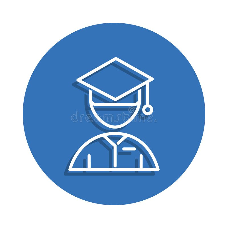 Avatar with Graduation Cap Icon. Element of Education for Mobile ...