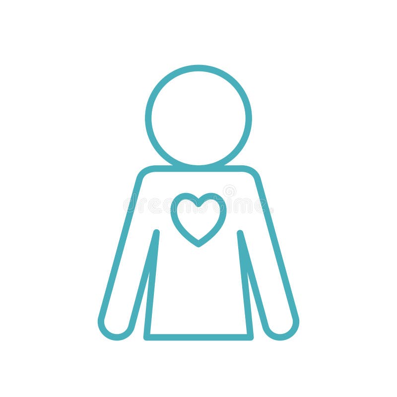 Avatar with Heart Line and Fill Style Icon Vector Design Stock Vector ...
