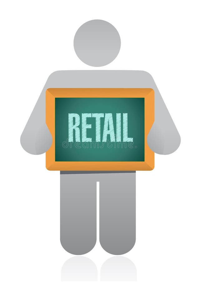 Avatar Holding Retail Sign Concept Illustration Stock Illustration ...