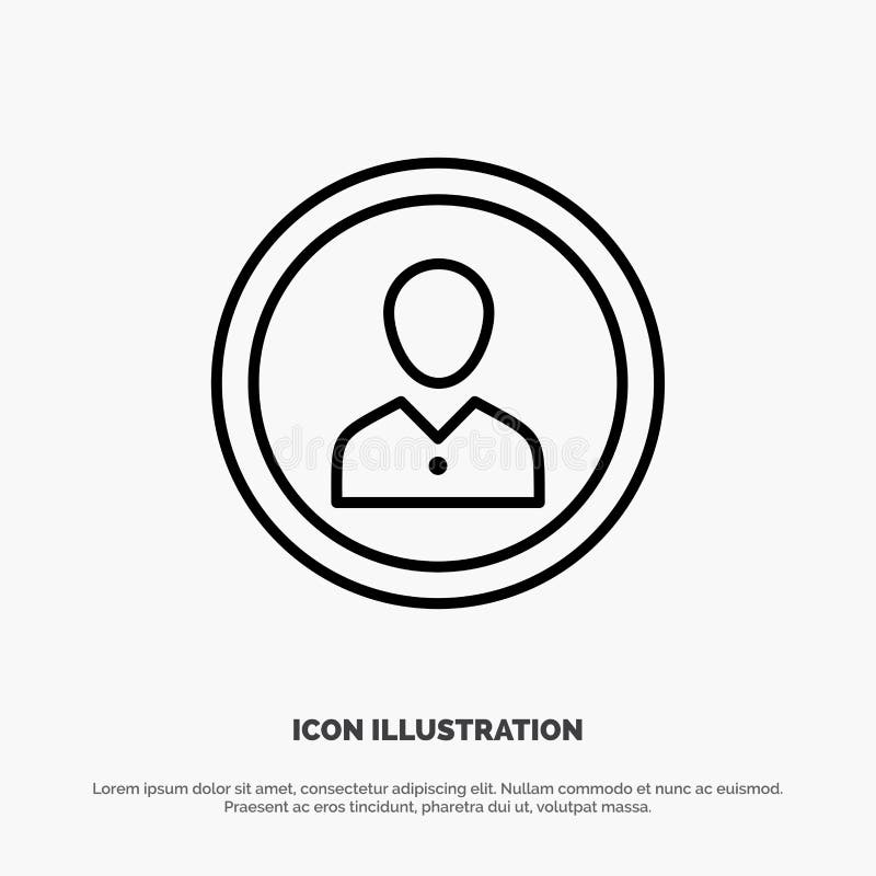 Avatar, Human, Man, People, Person, Profile, User Line Icon Vector ...