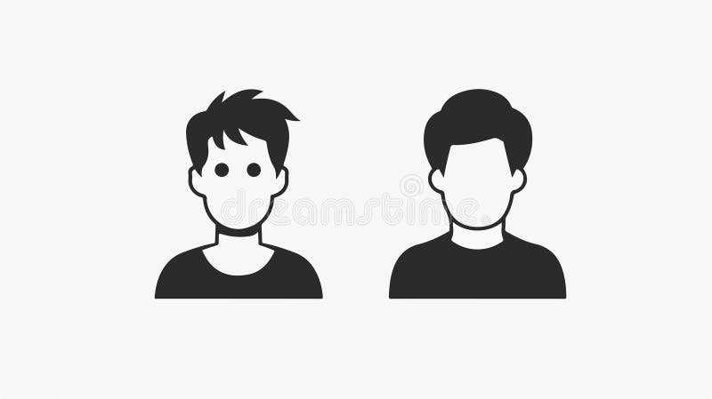 Avatar Icon for Identity Representation in Modern Design Stock Vector ...