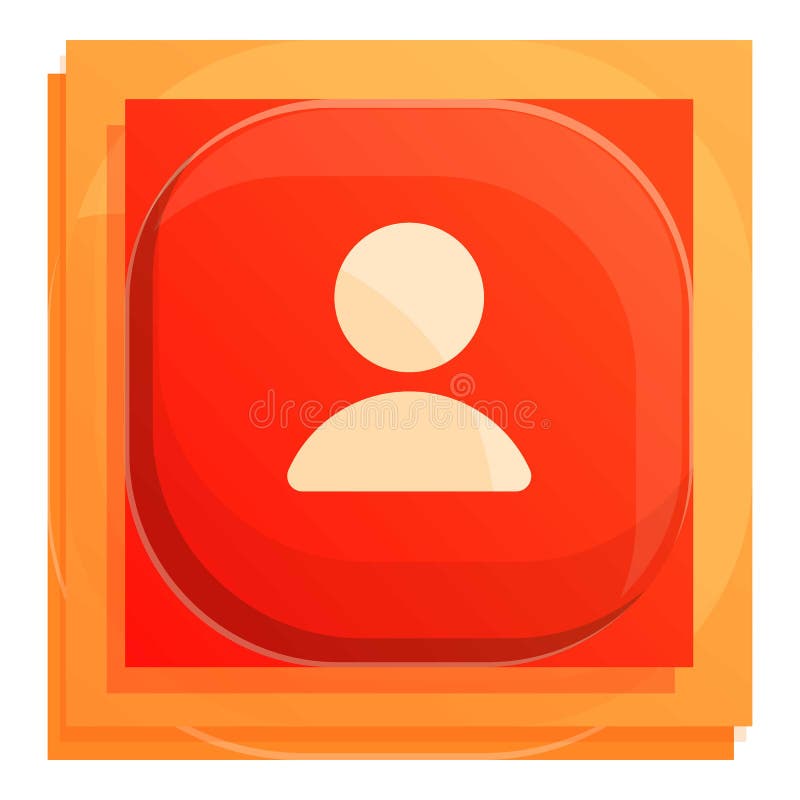 Avatar Interface Button Icon, Cartoon Style Stock Vector - Illustration ...