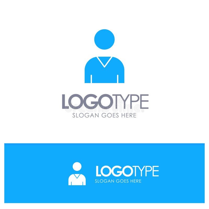 Avatar, Interface, User Blue Solid Logo with Place for Tagline Stock ...