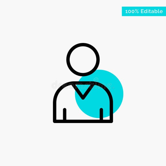 Avatar, Interface, User Turquoise Highlight Circle Point Vector Icon ...