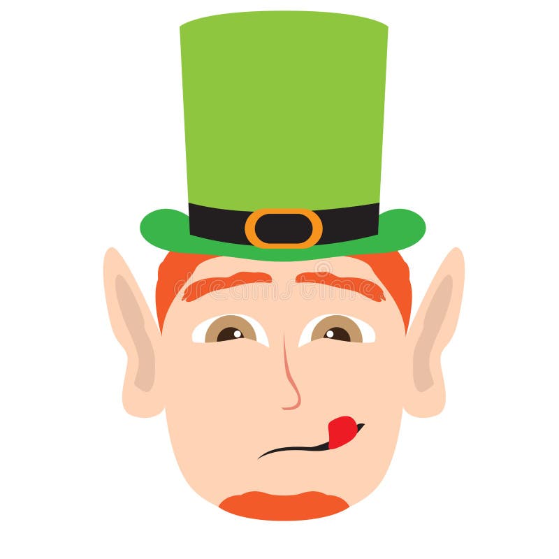 Avatar of a irish elf stock vector. Illustration of saint - 136843635