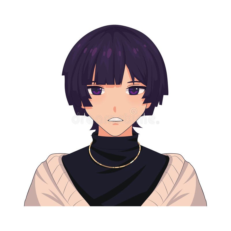 Avatar macho de anime ilustración del vector. Ilustración de ...