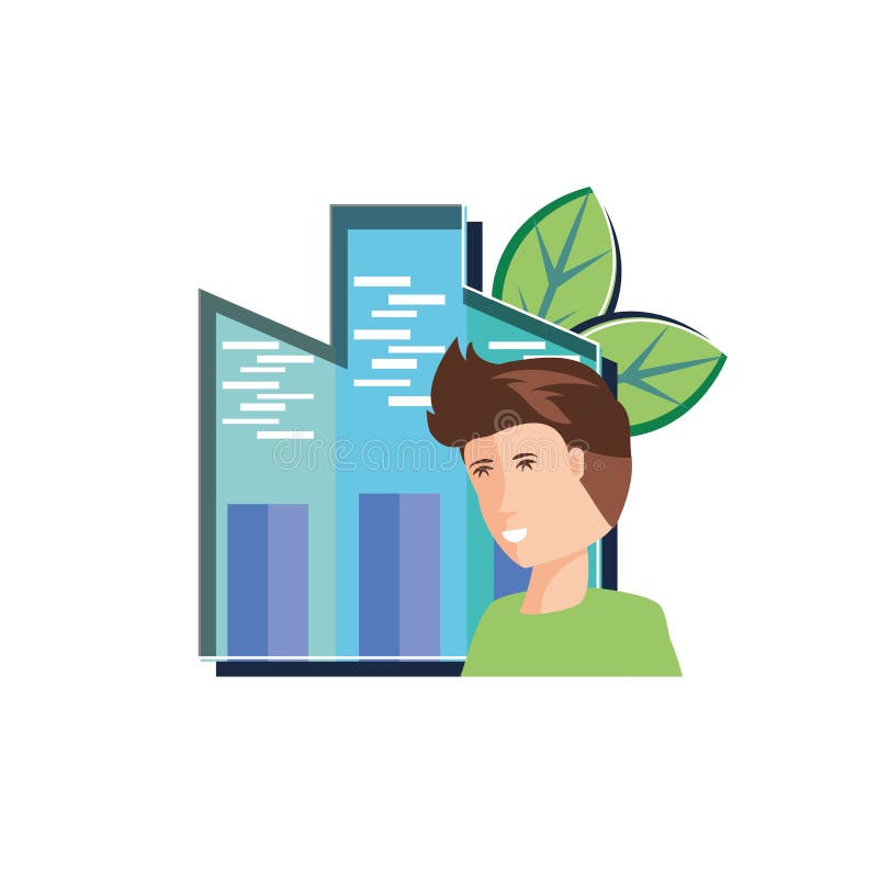 Avatar man and city design stock illustration. Illustration of ...