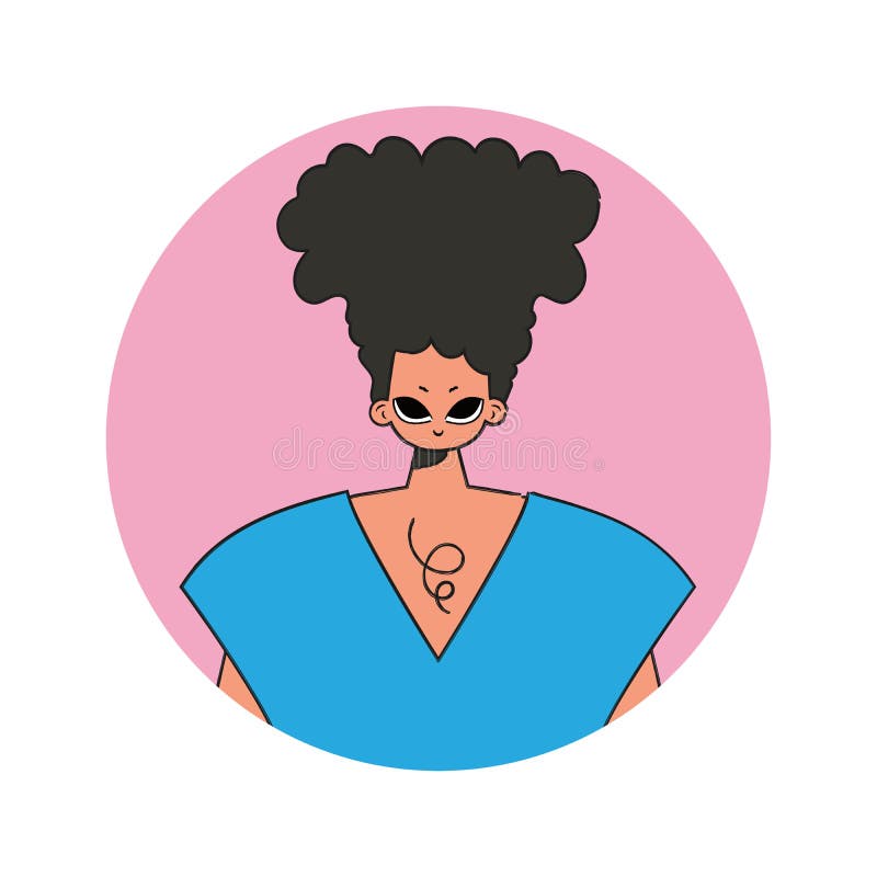 Avatar Man in the Style of the 80s and 90s. Stock Vector - Illustration ...