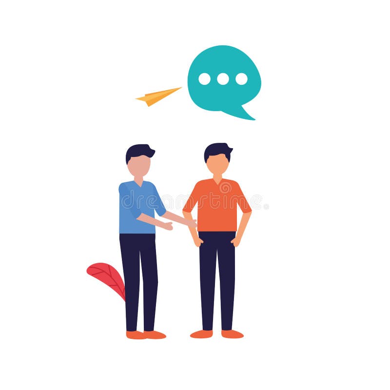 Avatar Men with Teamwork Icon Vector Design Stock Illustration ...