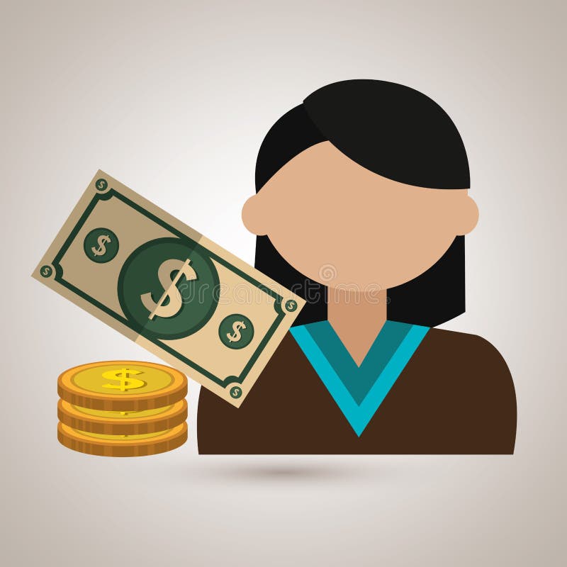 Avatar money bill coin stock illustration. Illustration of currency ...