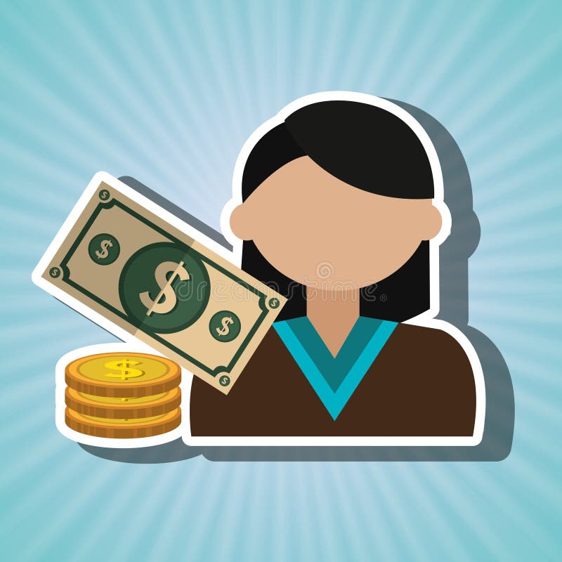 Avatar money bill coin stock illustration. Illustration of icon - 83147274