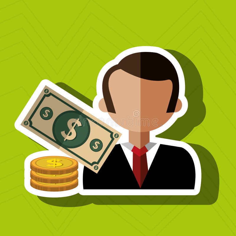 Avatar money bill coin stock illustration. Illustration of icon - 83147274