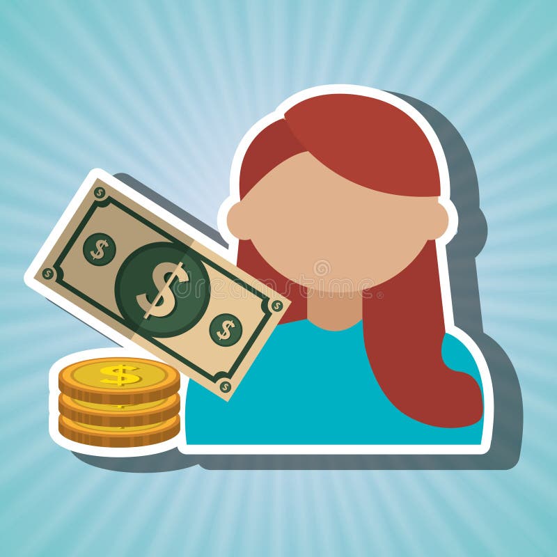 Avatar money bill coin stock illustration. Illustration of investment ...