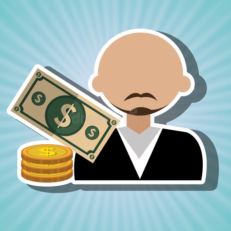 Avatar money bill coin stock illustration. Illustration of icon - 83147274