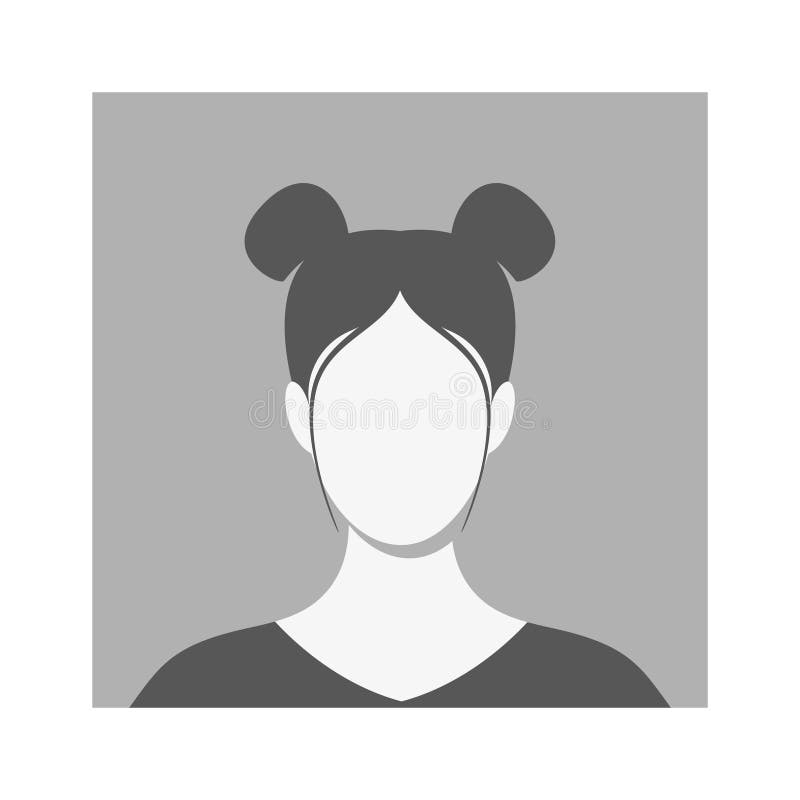 Avatar Monocromo Sin Rostro De Una Joven Ilustración del Vector ...