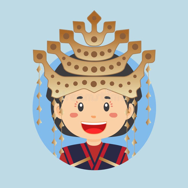 Avatar of a North Sumatra Indonesian Character Stock Vector ...