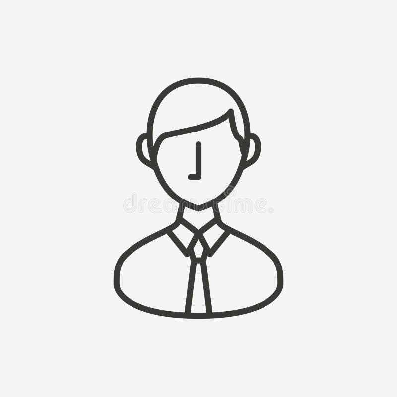 Avatar outline icon stock illustration. Illustration of people - 75325434
