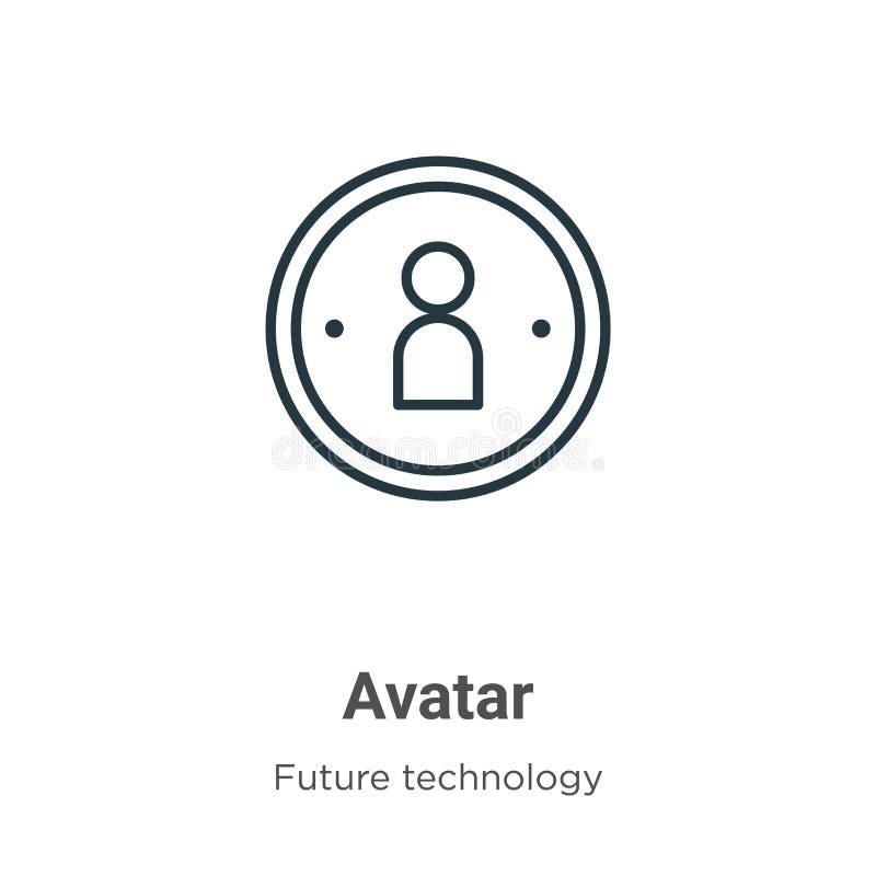 Avatar Outline Vector Icon. Thin Line Black Avatar Icon, Flat Vector ...