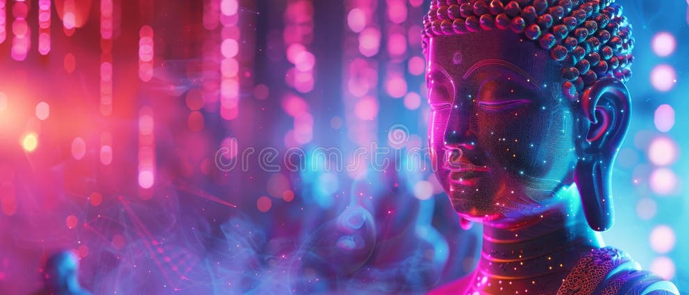 An Avatar of Peace in a Neon Cyberscape Balancing the Binary with ...