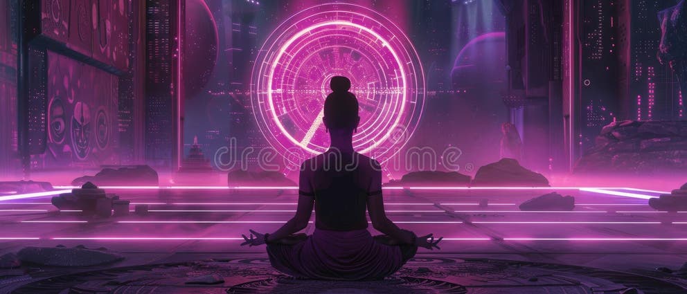 An Avatar of Peace in a Neon Cyberscape Balancing the Binary with ...