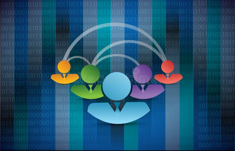 People Avatar Network Connection Diagram Stock Illustration ...