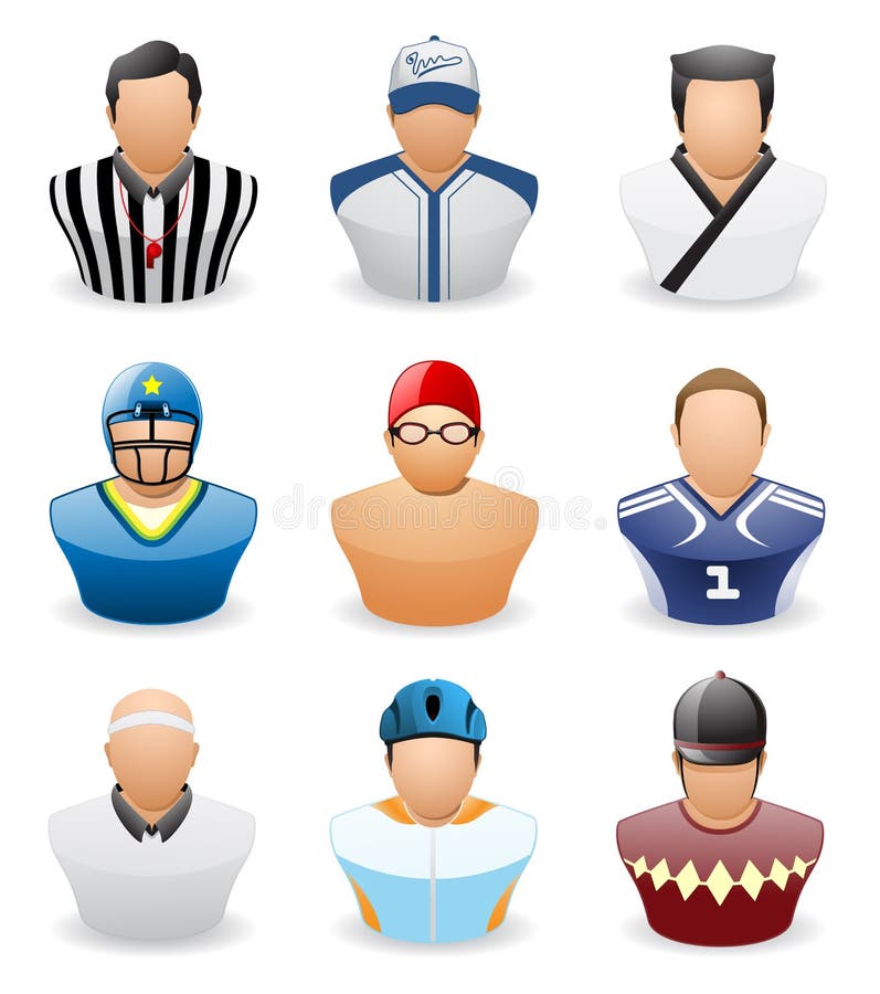 Avatar People Icon : Occupation Sport # 4 Stock Vector - Illustration ...