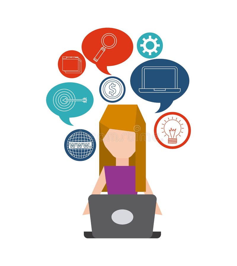 Avatar Person User Computer Stock Vector - Illustration of manager ...