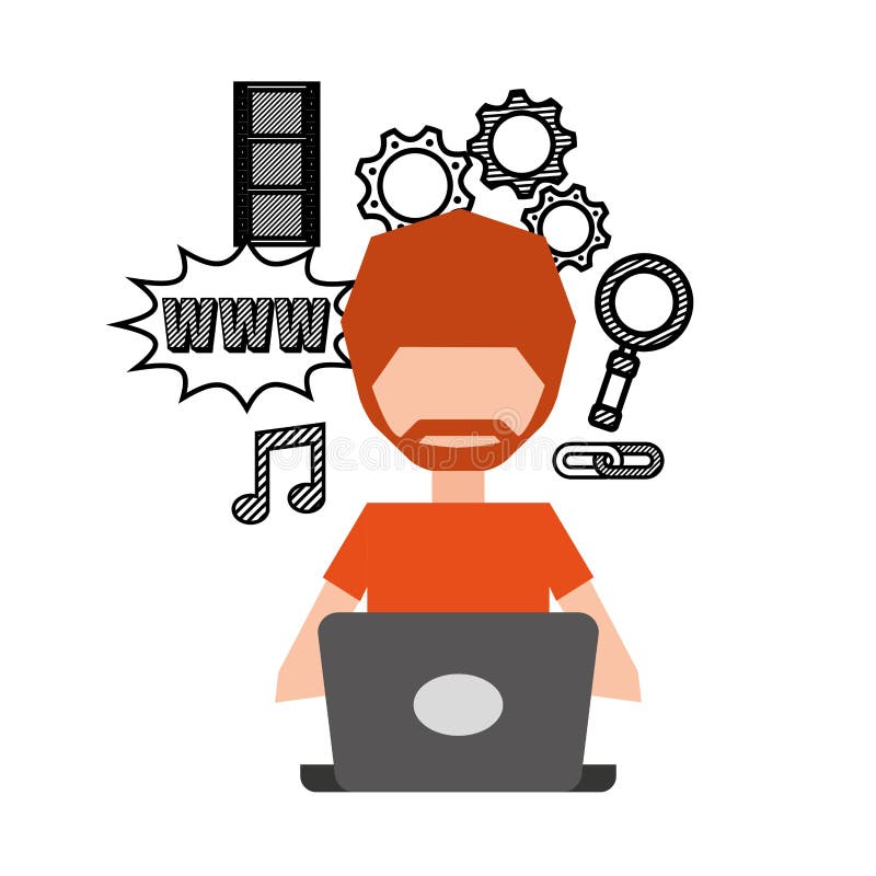 Avatar Computer Device Network Icon Stock Vector - Illustration of blog ...