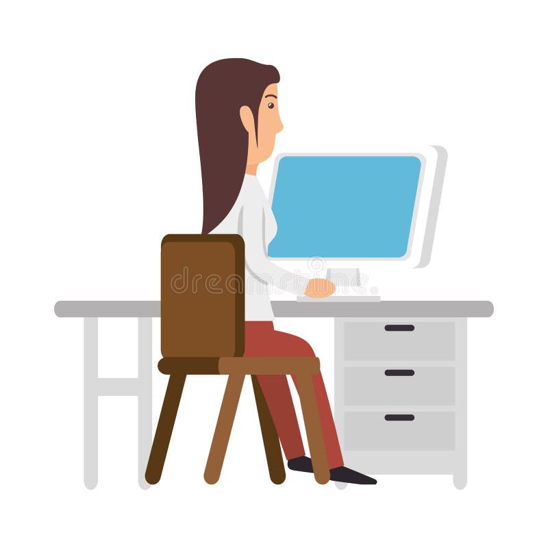 Avatar person working icon stock vector. Illustration of concept - 80860020