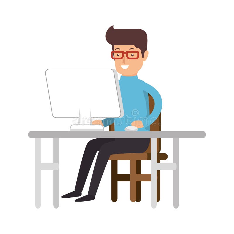 Avatar person working icon stock vector. Illustration of vector - 80861984