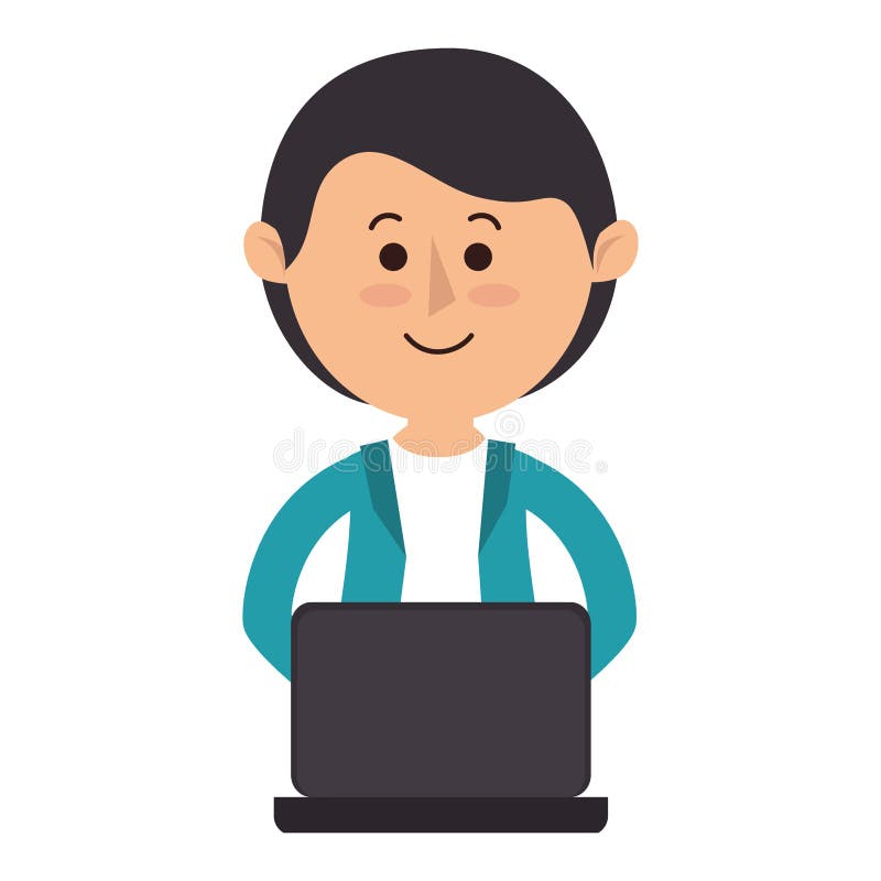 Avatar person working icon stock vector. Illustration of employee ...