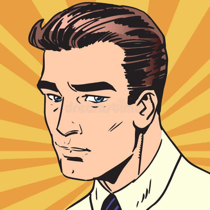 Avatar portrait sad man stock vector. Illustration of despair - 97009938