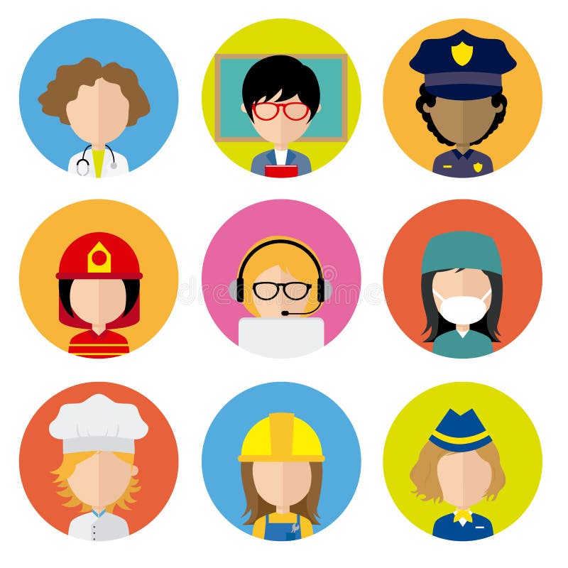 Avatar professions stock vector. Illustration of human - 88971434