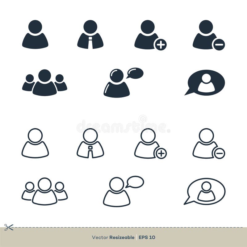 Human Figure, Profile, People Icon Vector Logo Template Illustration ...