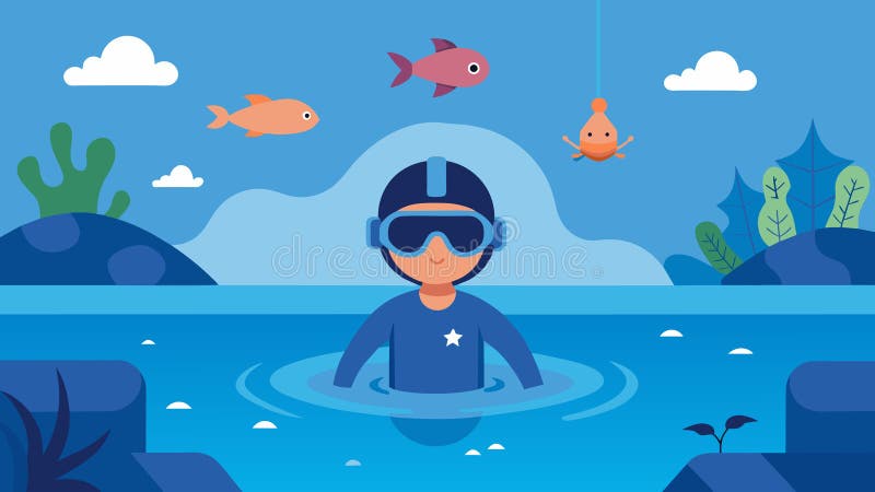 An Avatar Swims Laps in a Virtual Pool with Underwater Creatures ...