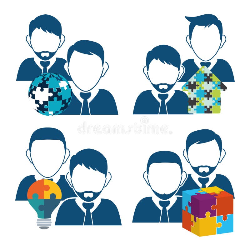 Avatar Teamwork Support Design Stock Vector - Illustration of ...