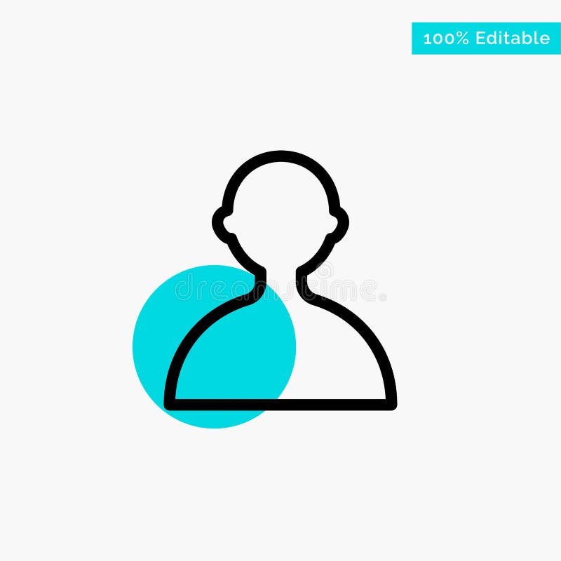 Avatar, User, Basic Turquoise Highlight Circle Point Vector Icon Stock ...