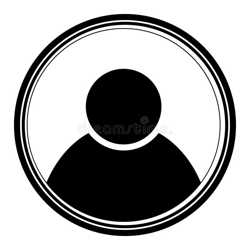 Avatar User Icon, Round Site User Icon Stock Illustration Stock Vector ...
