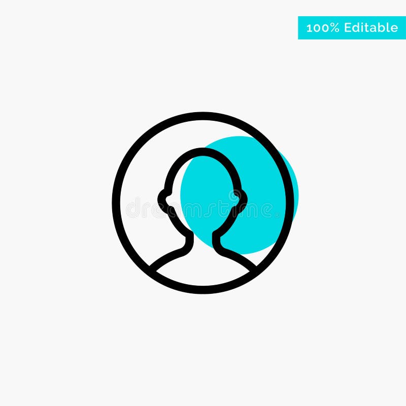 Avatar, User, Profile Turquoise Highlight Circle Point Vector Icon ...