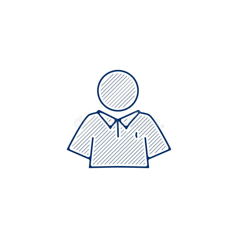 Avatar Line Icon. User Avatar Linear Hand Drawn Pen Style Line Icon ...