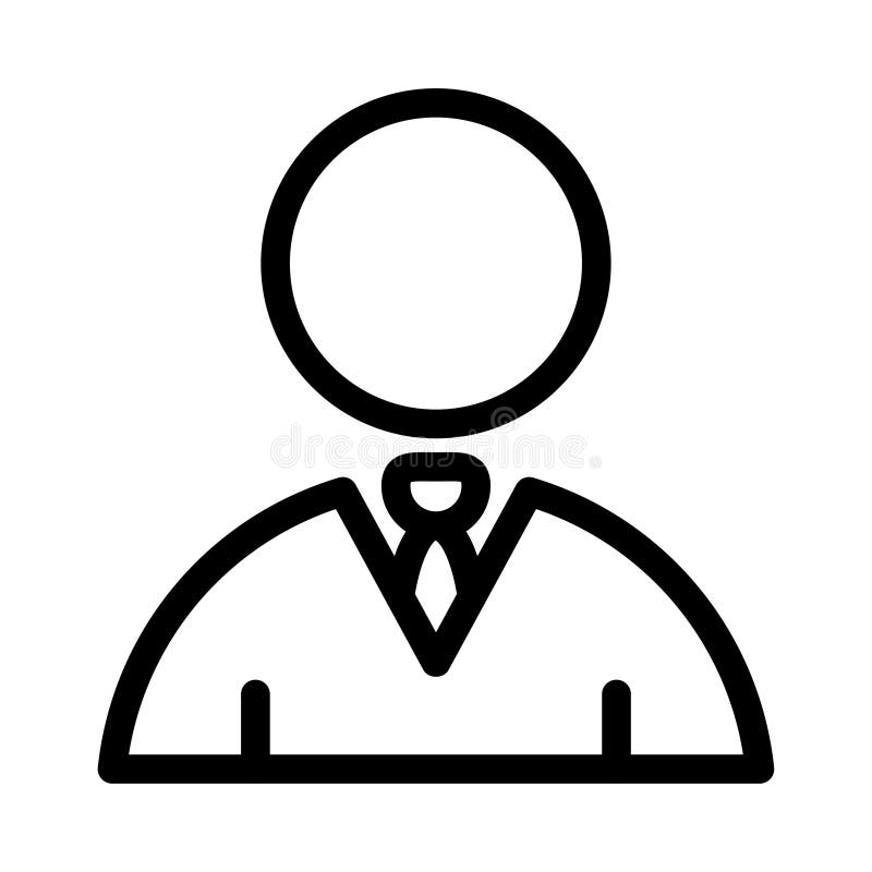 Avatar Vector Thin Line Icon Stock Illustration - Illustration of ...