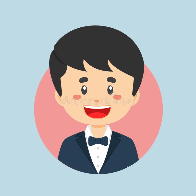 Avatar of a Wedding Character Stock Vector - Illustration of floral ...