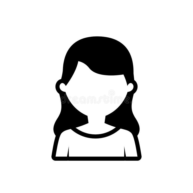 Avatar Woman Employee Work Outline Stock Illustration - Illustration of ...