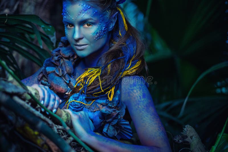 Avatar woman in a forest stock image. Image of imagination - 59011751