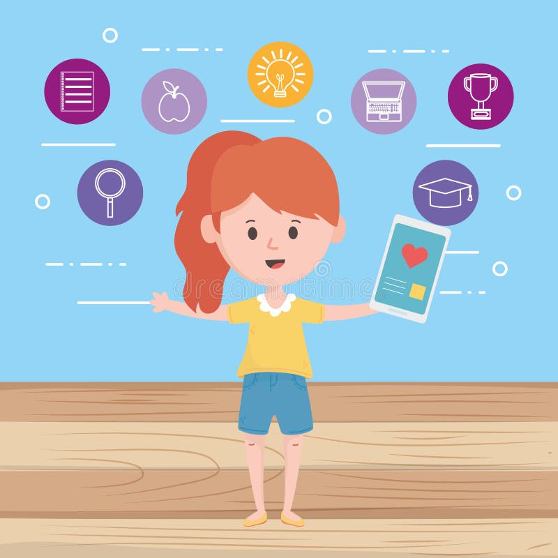 Avatar Woman and Learning Online Concept Vector Design Stock Vector ...