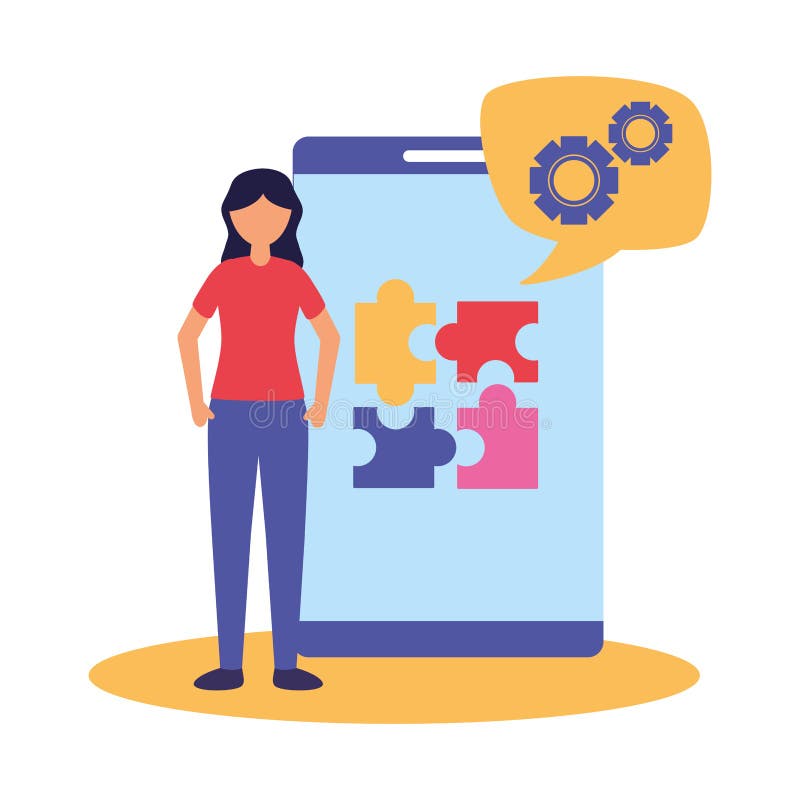 Avatar Woman with Teamwork Icon Vector Design Stock Illustration ...