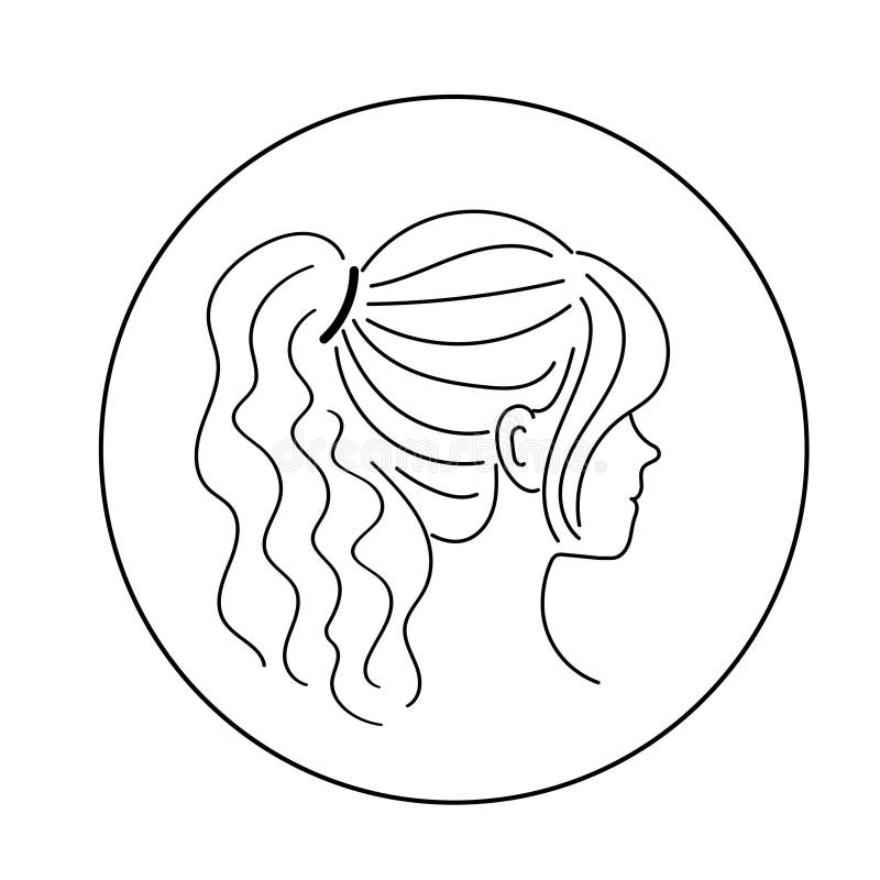 Avatar Woman. User Portrait. Profile Icon Outline Stock Illustration ...