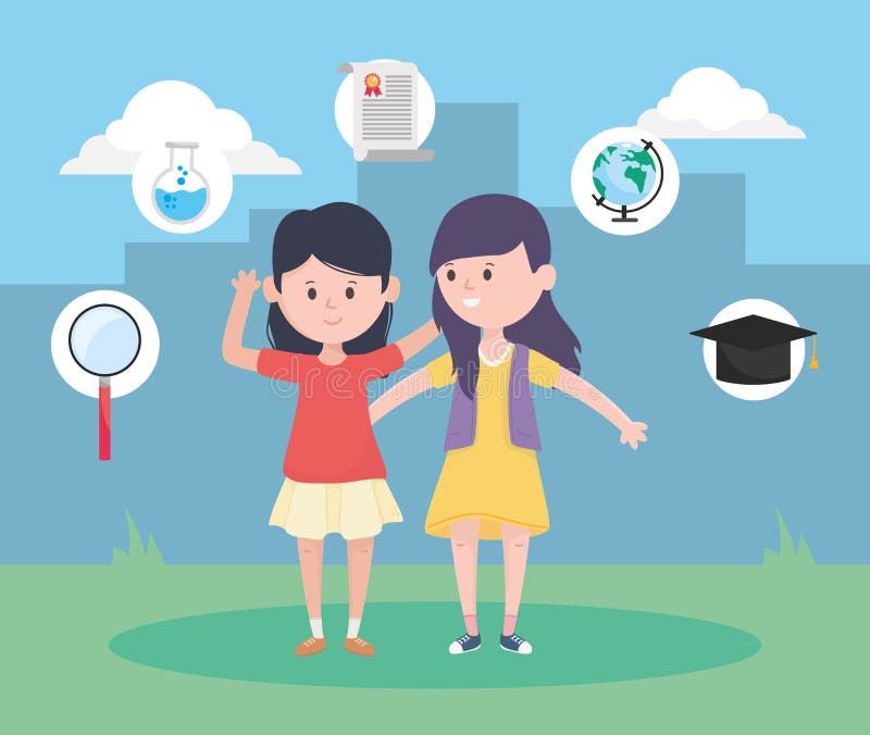 Avatar Women and Learning Online Concept Vector Design Stock Vector ...